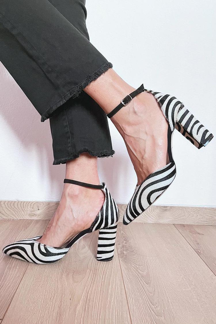 ZEBRA PRINT PUMPS WITH ANKLE STRAP – Madison May Boutique